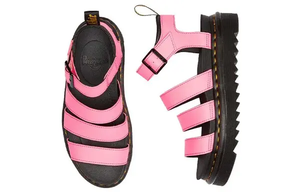 Dr. Martens Blaire Strappy Platform Sandals - Pink