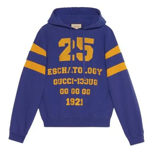 Gucci Ss21 Alphabet Stripe Printing Pullover - Blue