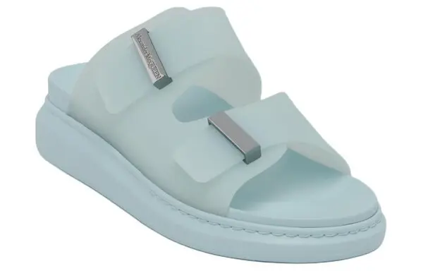 Alexander McQueen Hybrid Slides - Blue/silver