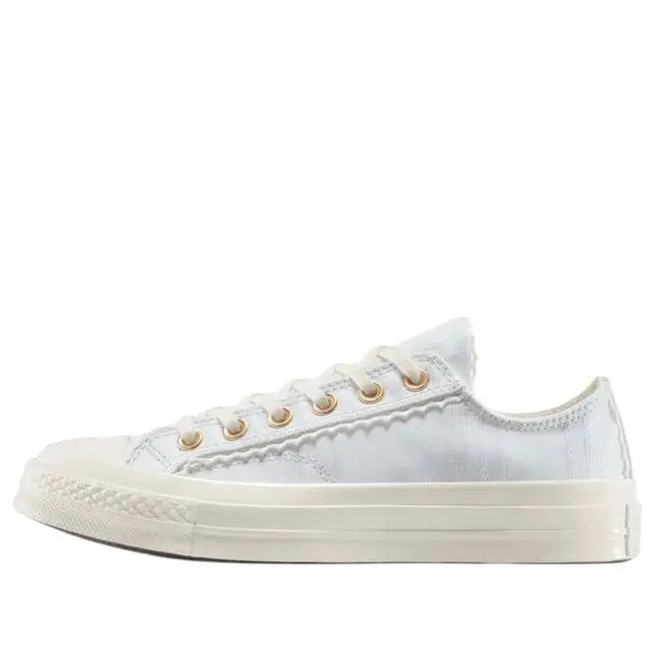 CONVERSE Chuck 70 Low Top Sneakers With Lace Trim - Egret/barely Grey