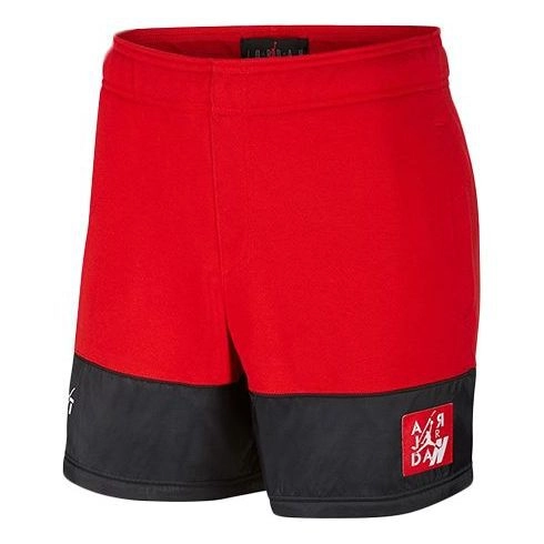 JORDAN Legacy Knit Basketball Shorts - Black/red