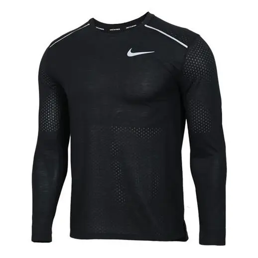 Nike Rise 365 Breathable Long Sleeve Running Top - Black