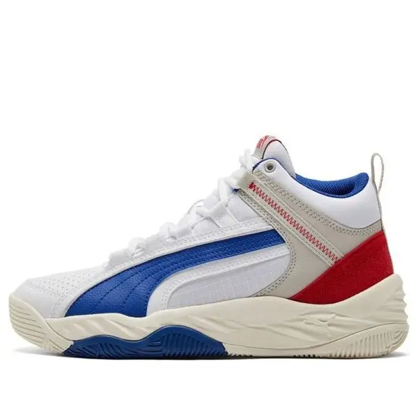 PUMA Rebound Future Evo Mid Top Sneakers - White/blue/red