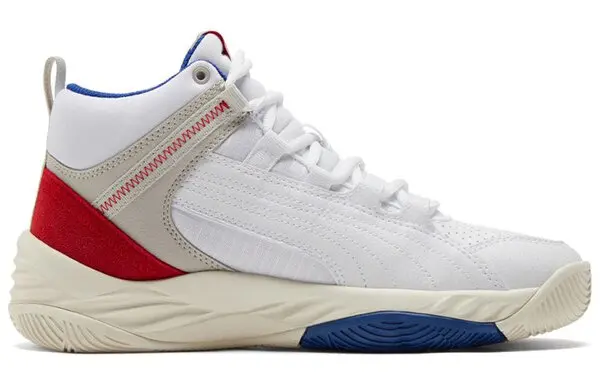 PUMA Rebound Future Evo Mid Top Sneakers - White/blue/red