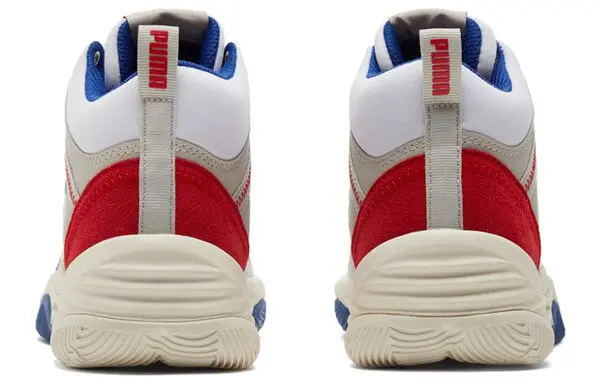 PUMA Rebound Future Evo Mid Top Sneakers - White/blue/red