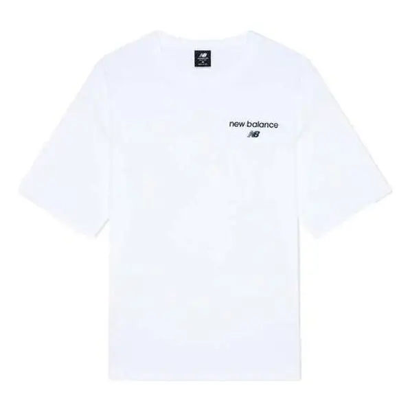 NEW BALANCE Logo Print T-shirt Asia Sizing 'white Black - White/black