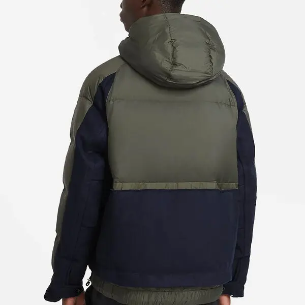 Nike X Sacai Hooded Down Jacket - Olive Green