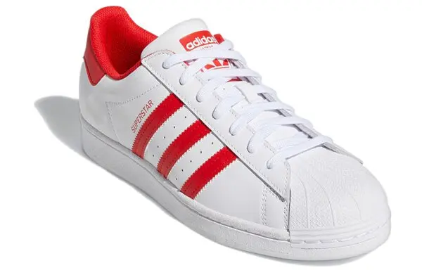 Adidas Superstar Casual Lace-up Sneakers - White/red