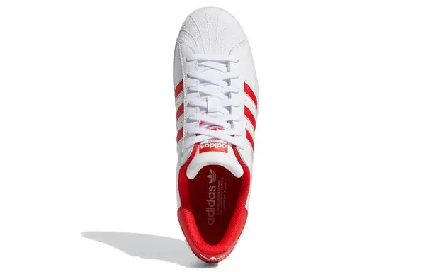 Adidas Superstar Casual Lace-up Sneakers - White/red