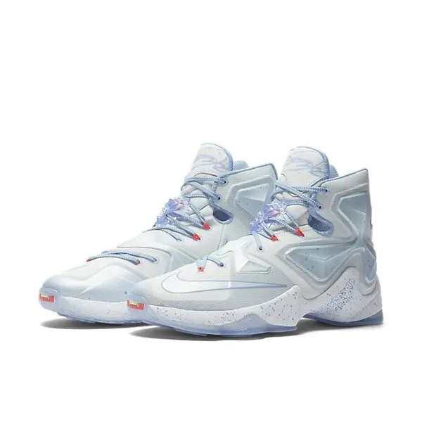 Nike Lebron 13 "christmas" High Top Athletic Sneakers - White/blue/blue
