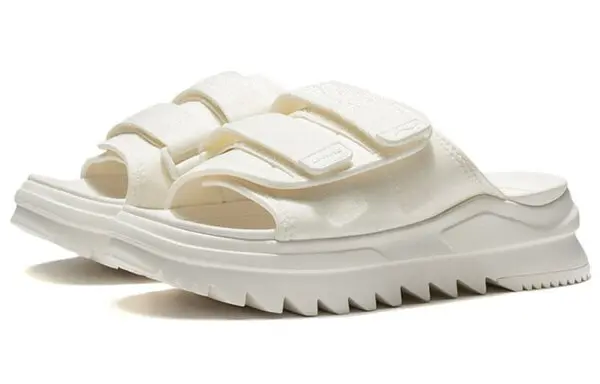 LI-NING Cf Wushi 5s Slides With Velcro Straps - Beige