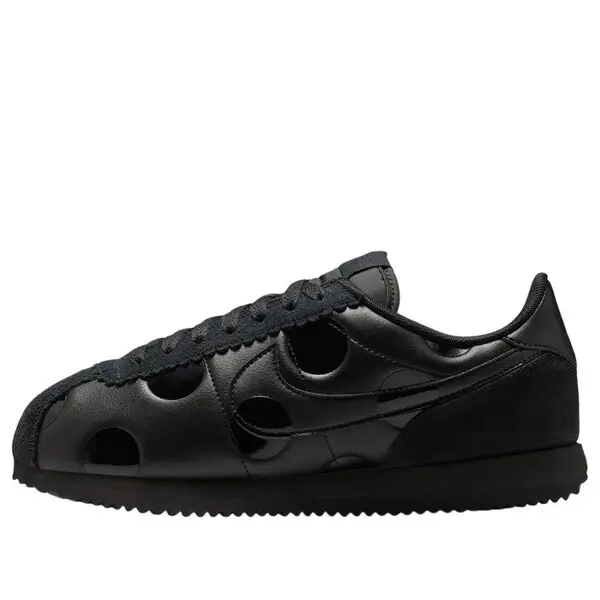 Nike Cortez 'triple Black Polka Dot' Sneakers - Black/black/black
