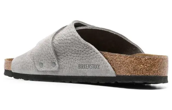 BIRKENSTOCK Kyoto Nubuk Leather Sandal - Grey