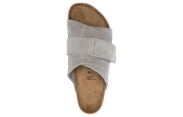BIRKENSTOCK Kyoto Nubuk Leather Sandal - Grey