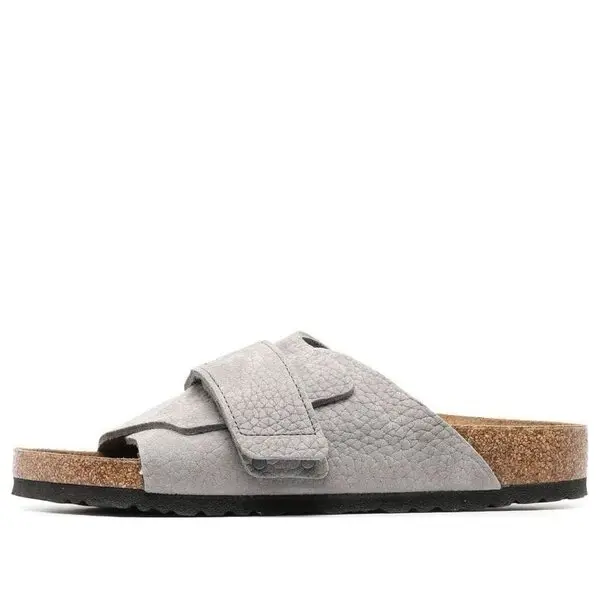 BIRKENSTOCK Kyoto Nubuk Leather Sandal - Grey
