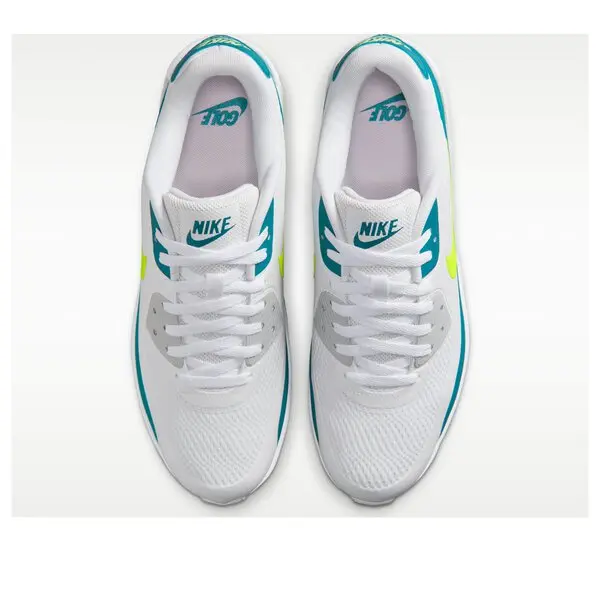Nike Max 90 Golf Sneakers - White/bright Spruce/volt