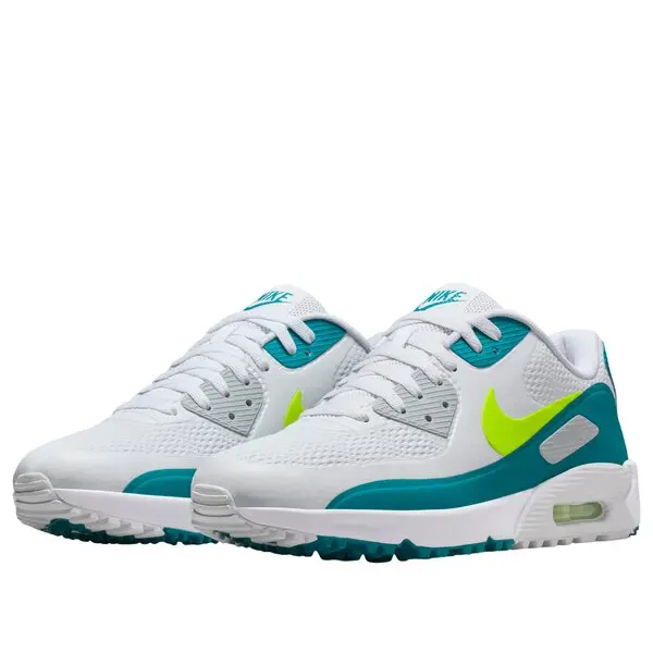 Nike Max 90 Golf Sneakers - White/bright Spruce/volt