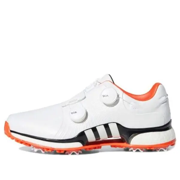Adidas Tour360 Xt Twin Boa Golf Shoes - White/orange