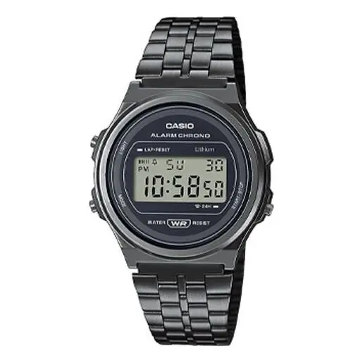 Casio Analog-digital Watch With Stainless Steel Strap - Black