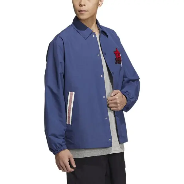 Adidas Collegiate Coach Jacket With Graphic Detail