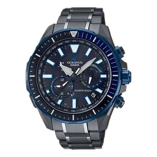 Casio Oceanus Sapphire Crystal Analog Watch - Black