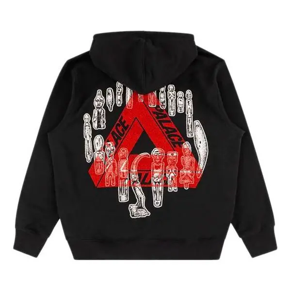 PALACE Jheeze Back Logo Printing Hoodie - Black