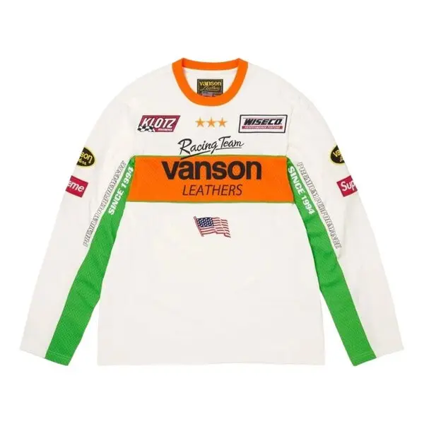 Supreme X Vanson Leathers Ss26 L/s T-shirt - White