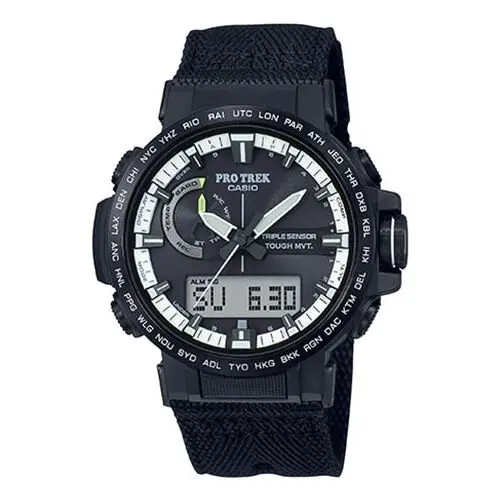 Casio Pro Trek Analog/digital Watch With Solar Power - Black