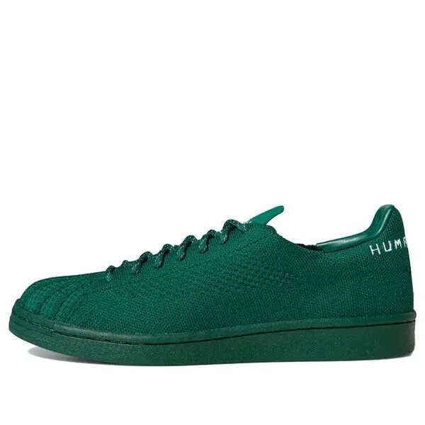 Adidas X Pharrell Superstar Primeknit "dark " Sneakers - Green