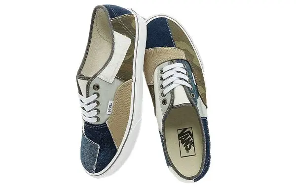 VANS Authentic Patchwork Camo Low Top Sneakers - Multi-color