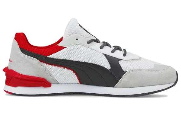 PUMA Scuderia Ferrari Low Racer Motorsport Sneakers - White/red
