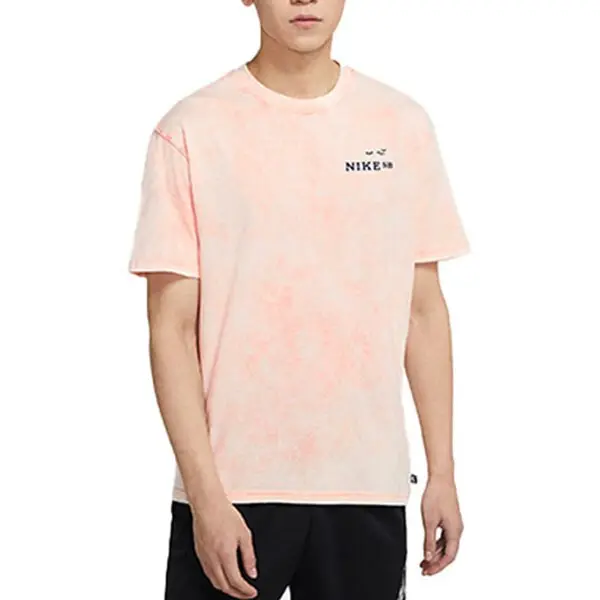 Nike Skateboard Back Printing Washed Sports Skateboard Short Sleeve