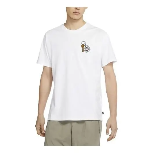 Nike Skateboard Round Neck Pullover Short Sleeve - White