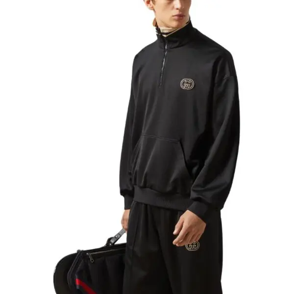 Gucci Technical Jersey Half Zip Jacket