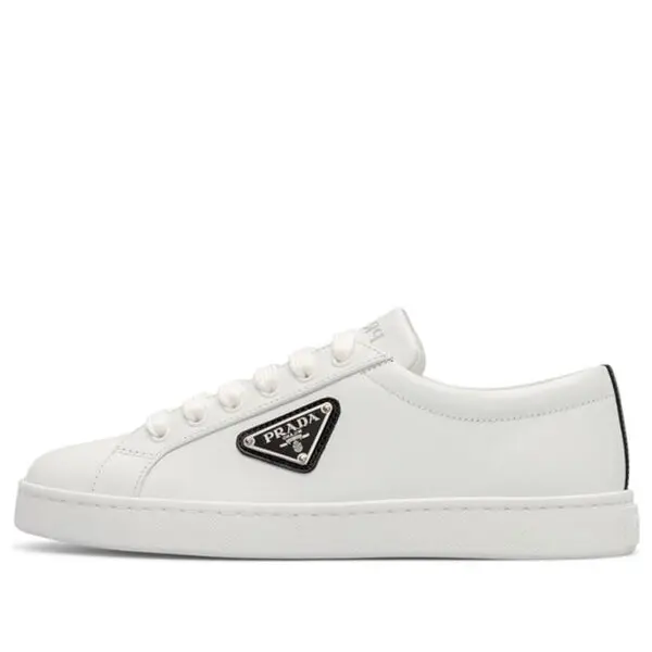 Prada Leather Lace-up Sneakers