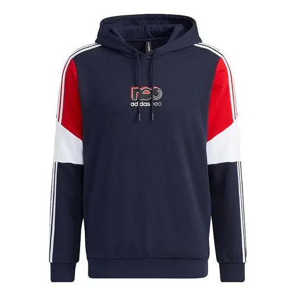 Adidas Neo Color Blocked Hoodie - Blue