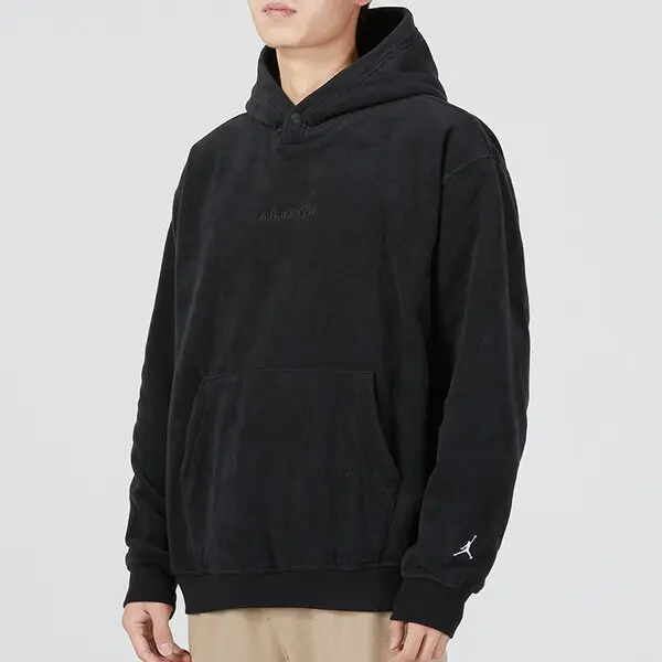 JORDAN Essential Winter Fleece Hoodie - Black