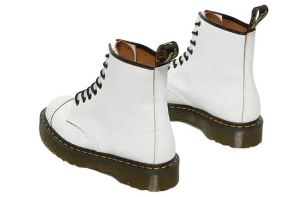 Dr. Martens 1460 Bex Made In England Cap Toe Lace Up Boots - White