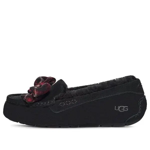 UGG Ansley Plaid Bow Moccasin - Black