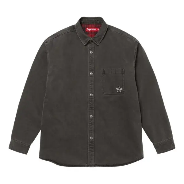 Supreme Fw25 Quilted Lined Denim Snap Shirt