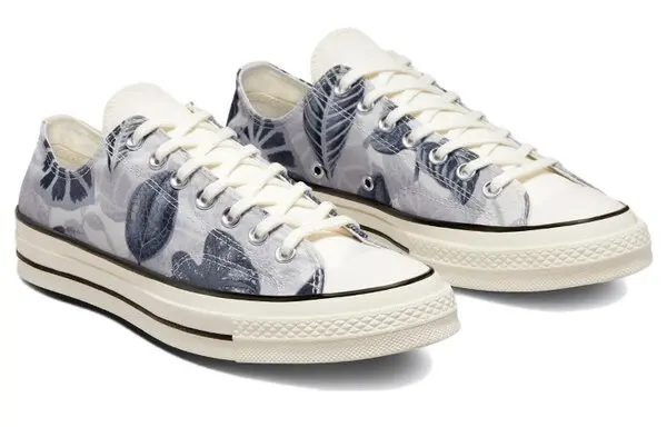 CONVERSE Chuck 70 Low Tropical Leaf Print - Gray/blue/white