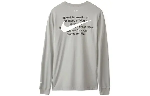 Nike Swoosh Long Sleeve T-shirt - Grey