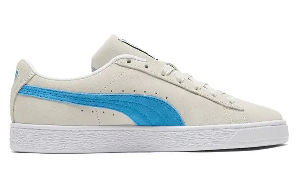 PUMA Suede Classic 21 Low Top Sneakers - White/blue