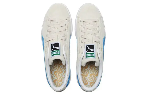 PUMA Suede Classic 21 Low Top Sneakers - White/blue