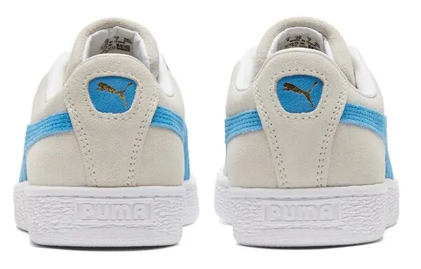 PUMA Suede Classic 21 Low Top Sneakers - White/blue