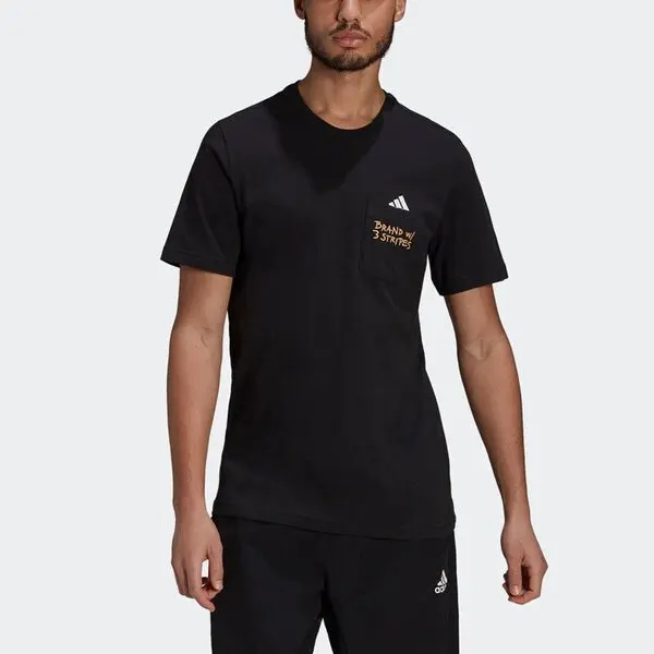 Adidas Pocket Tee M Embroidered Sports Short Sleeve