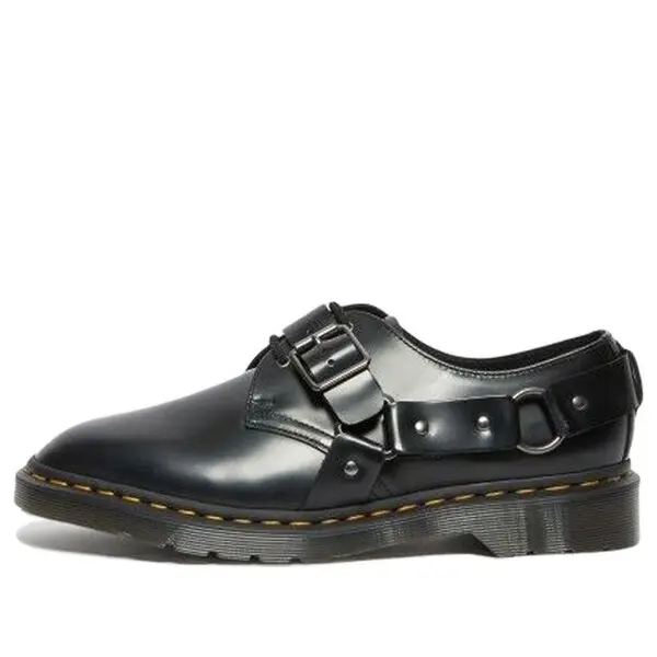 Dr. Martens Henree Polished Smooth Leather Buckle Shoe - Black
