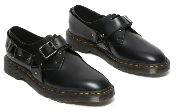 Dr. Martens Henree Polished Smooth Leather Buckle Shoe