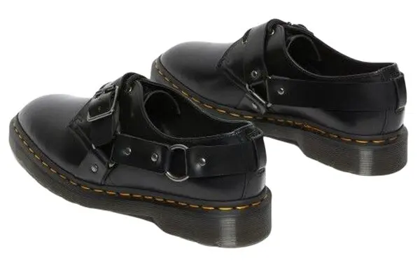 Dr. Martens Henree Polished Smooth Leather Buckle Shoe