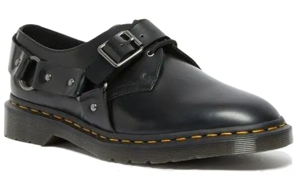 Dr. Martens Henree Polished Smooth Leather Buckle Shoe